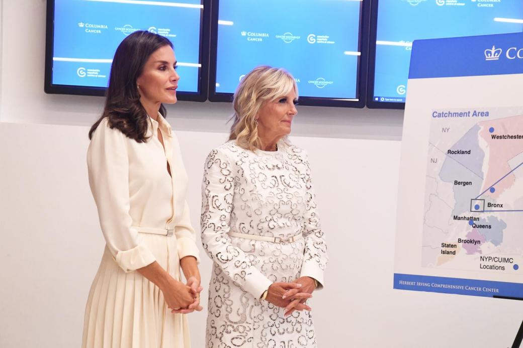 First Lady Jill Biden and Queen Letizia of Spain Visit Columbia Cancer ...