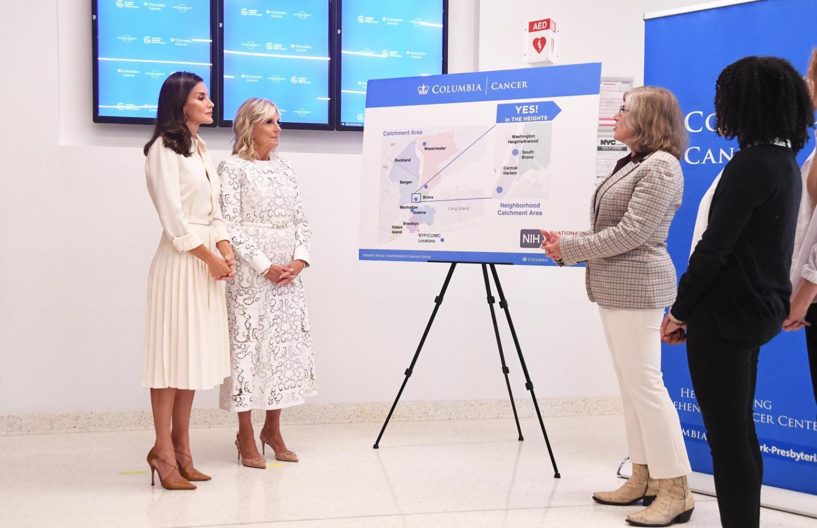 First Lady Jill Biden and Queen Letizia of Spain Visit Columbia Cancer ...